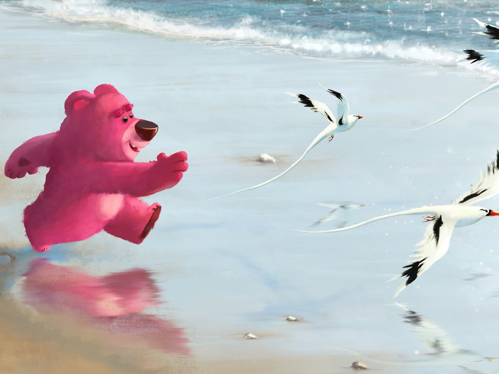 Chasing bird by colorwithflow on Dribbble