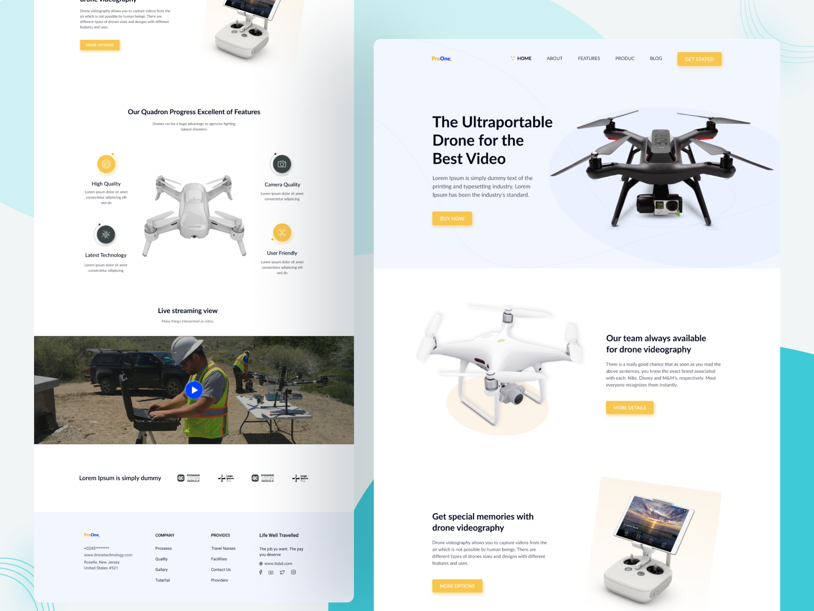 Drone Buying Landing Page Design. by SK Farhad Hossen⑉ on Dribbble