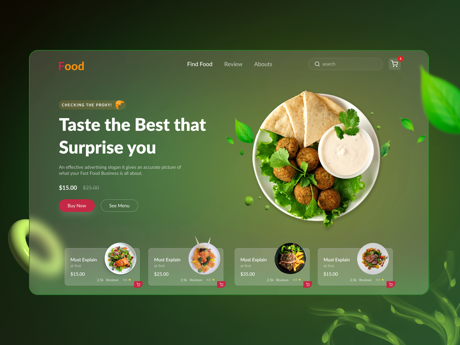 Food Header exploration. by SK FARHAD 🔥 on Dribbble