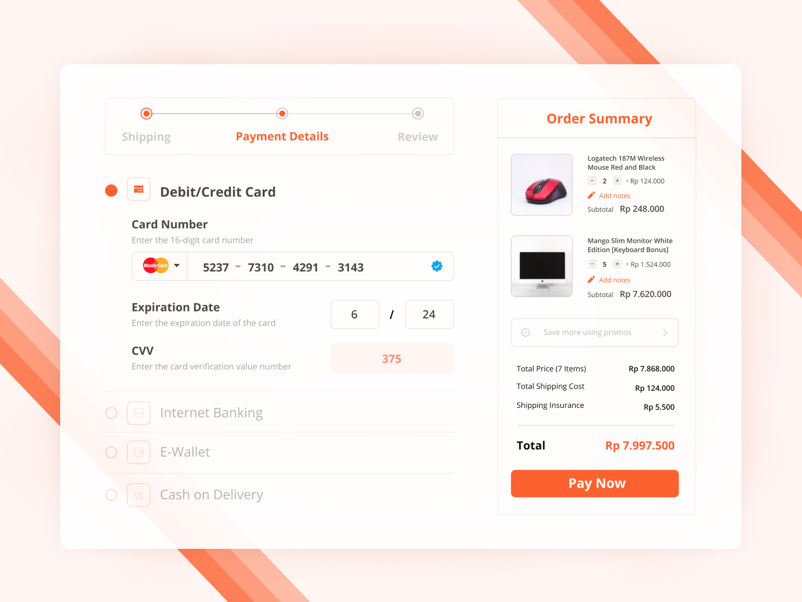 Credit Card Checkout - Daily UI #002 by Balin Janeswara on Dribbble