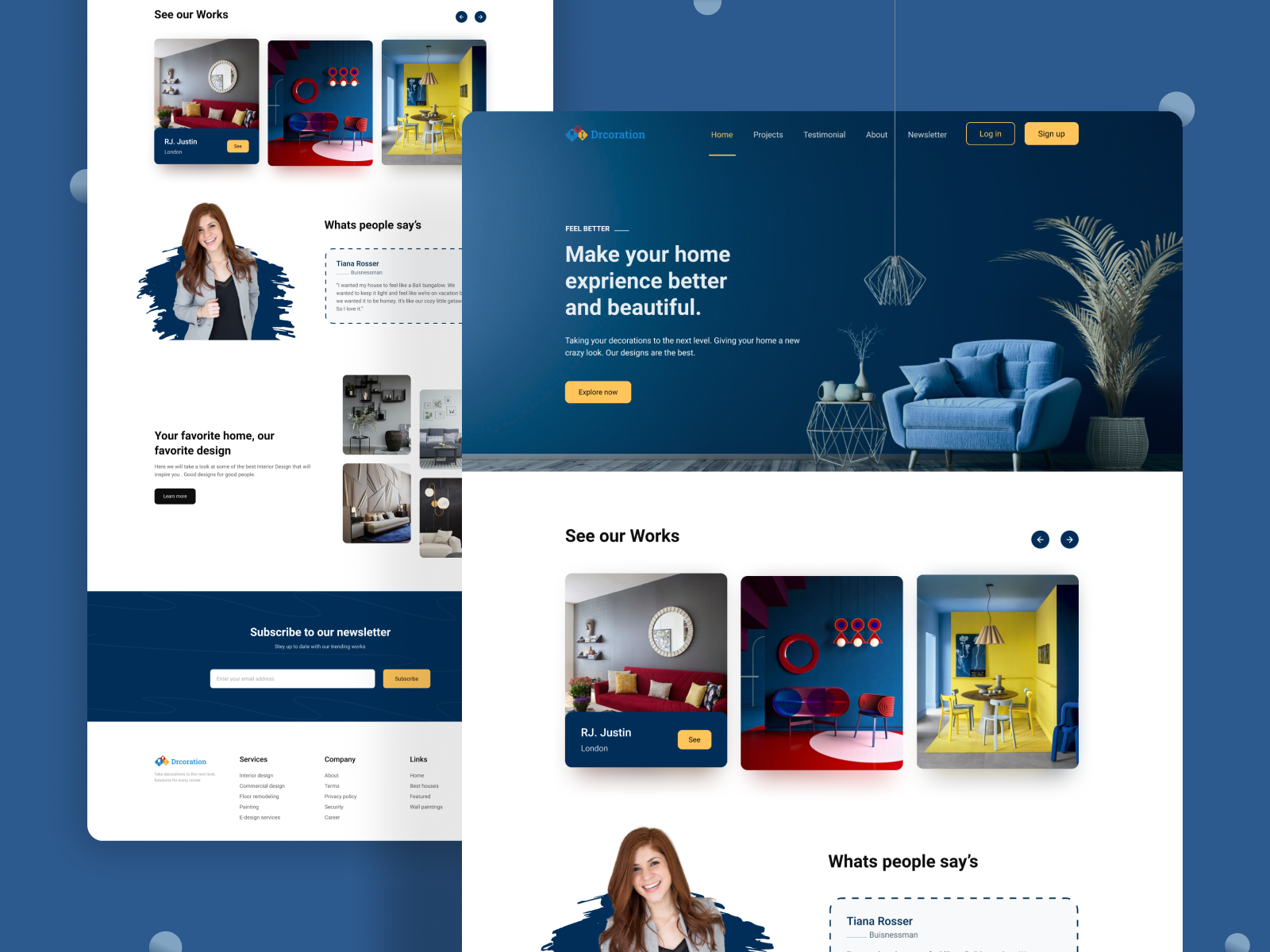 Interior Design-Landing Page by Towshif Mahir 🔥 on Dribbble