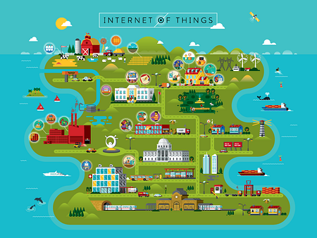 Internet of Things Map Illustration by Kürşat Ünsal on Dribbble