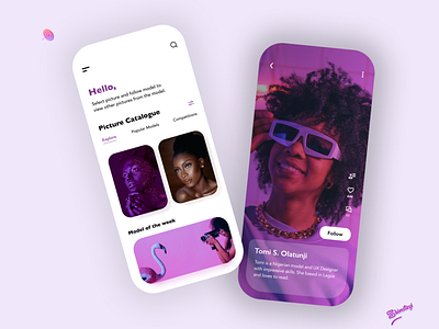 Picture (Models) App by Tomi S. Olatunji on Dribbble