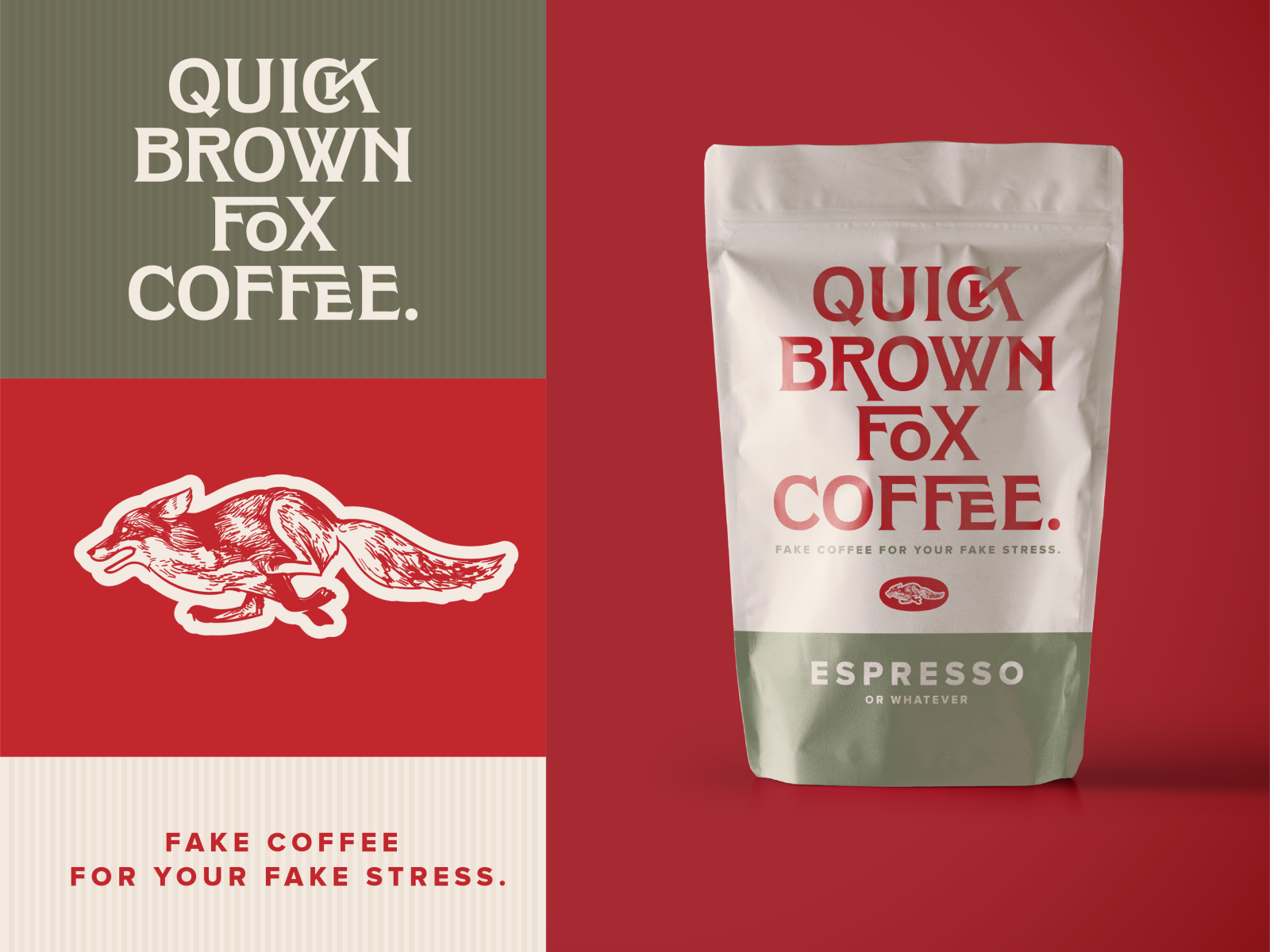 Quick Brown Fox Coffee. Fake Brand. Weekly Warm Up by 𝕄𝕠𝕥𝕙𝕖𝕗 on Dribbble