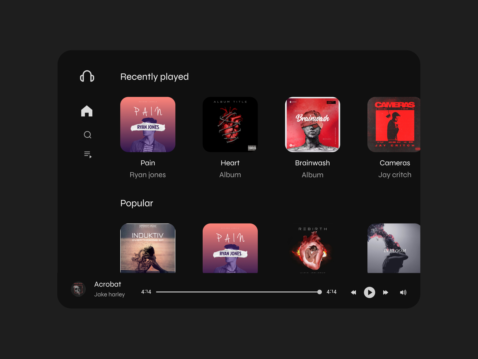 Music web design by Soham Ambekar on Dribbble