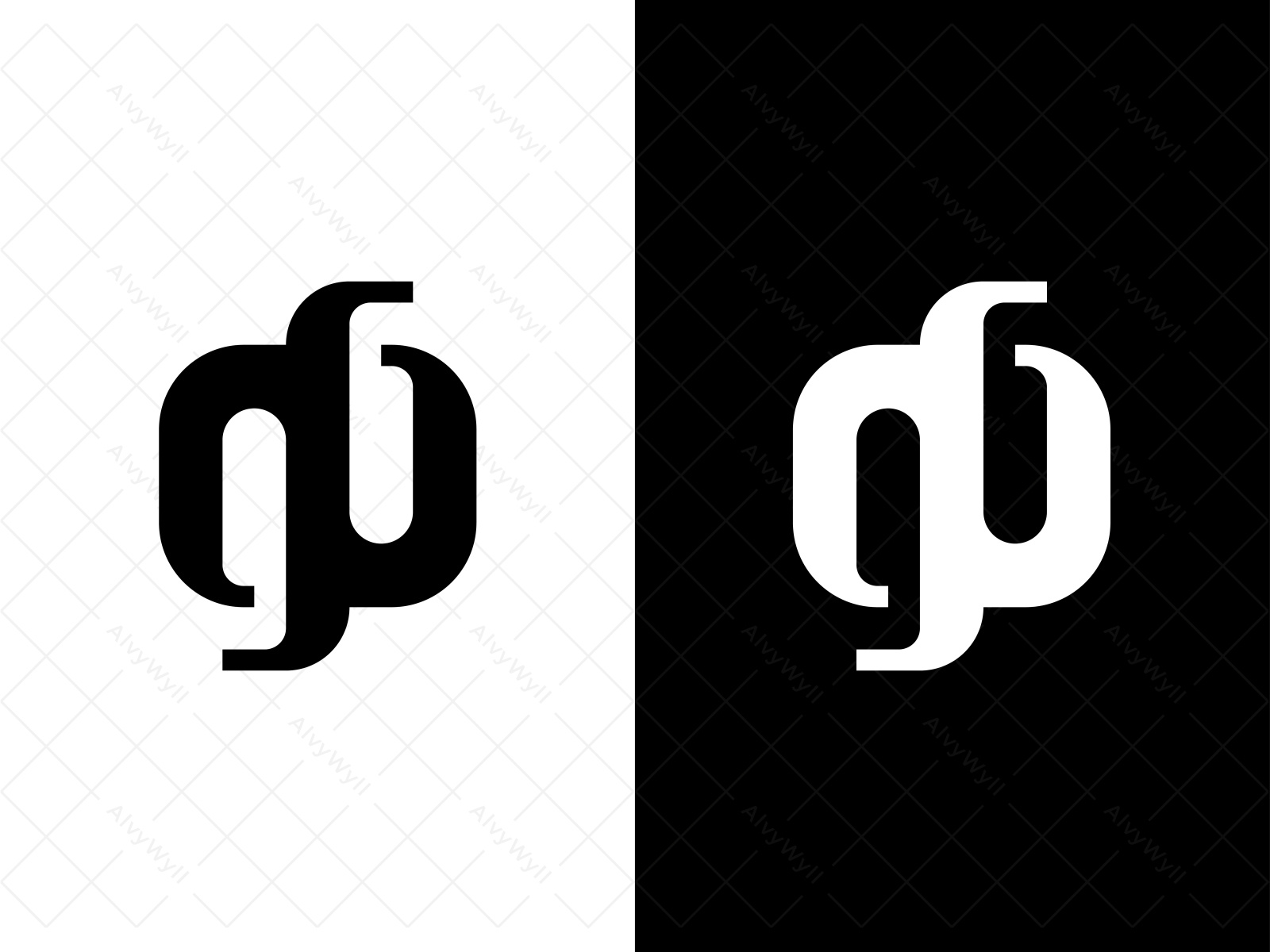 Ambigram GG or GB Logo by Alvy Wyll on Dribbble