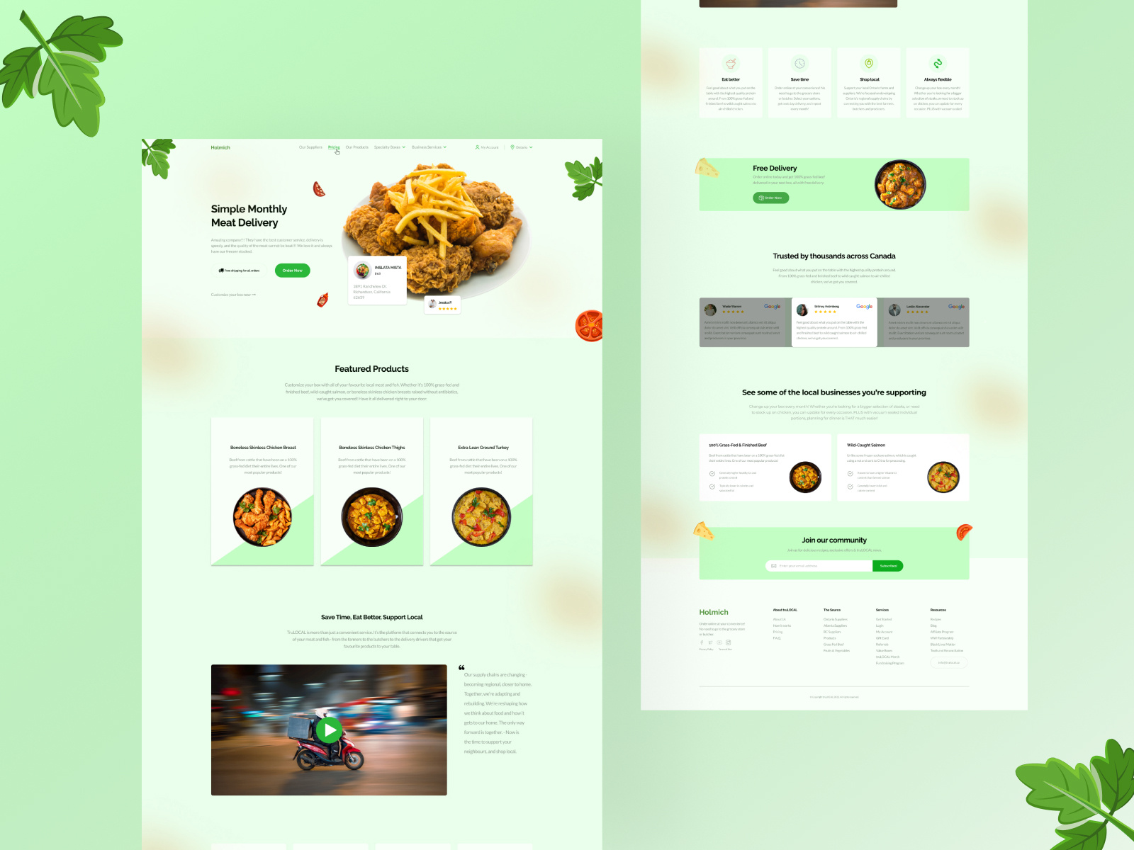 Food delivery Homepage by Md Tipu Sultan on Dribbble