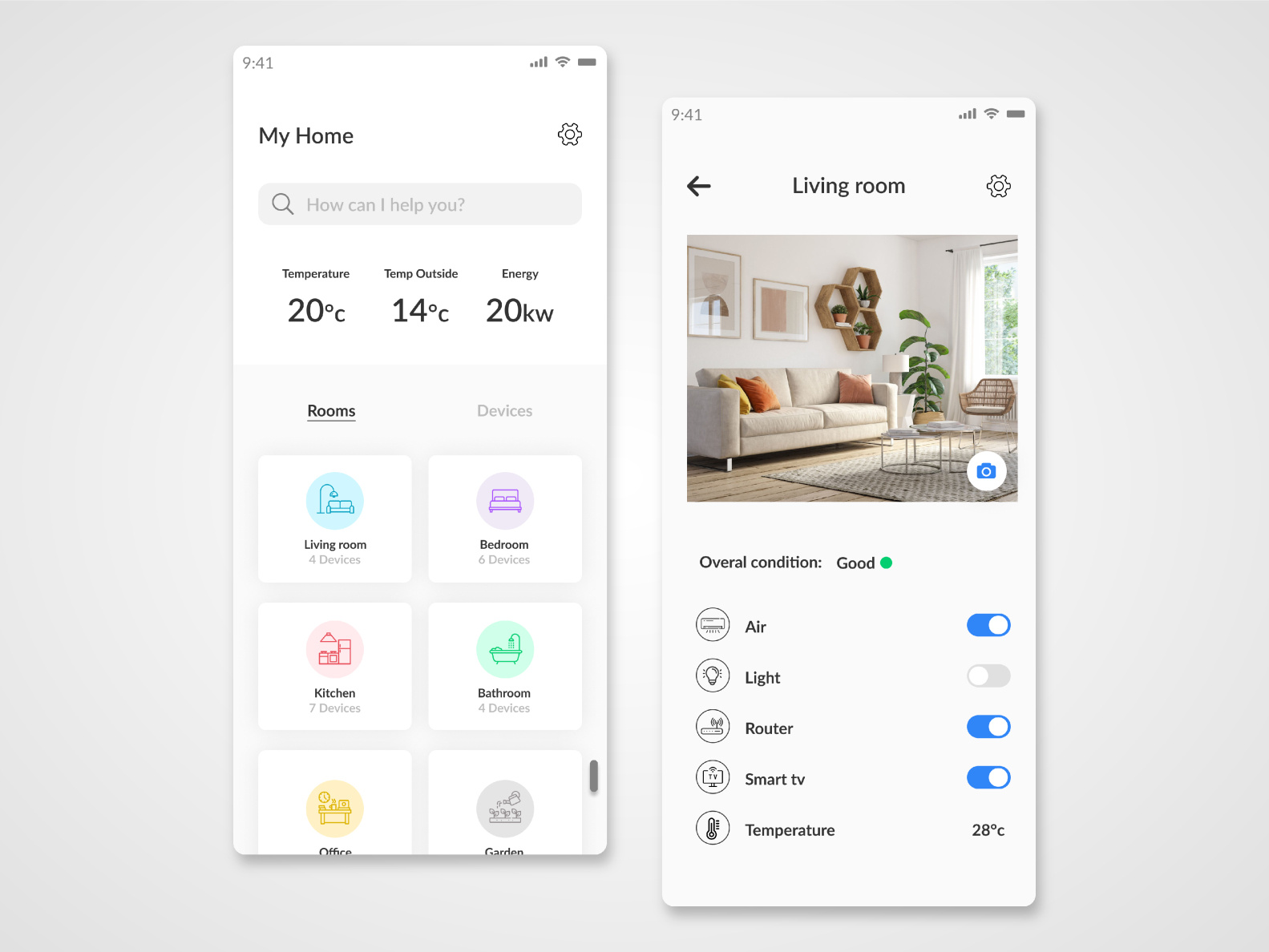 Home Monitoring Dashboard by Andrea Matienzo on Dribbble