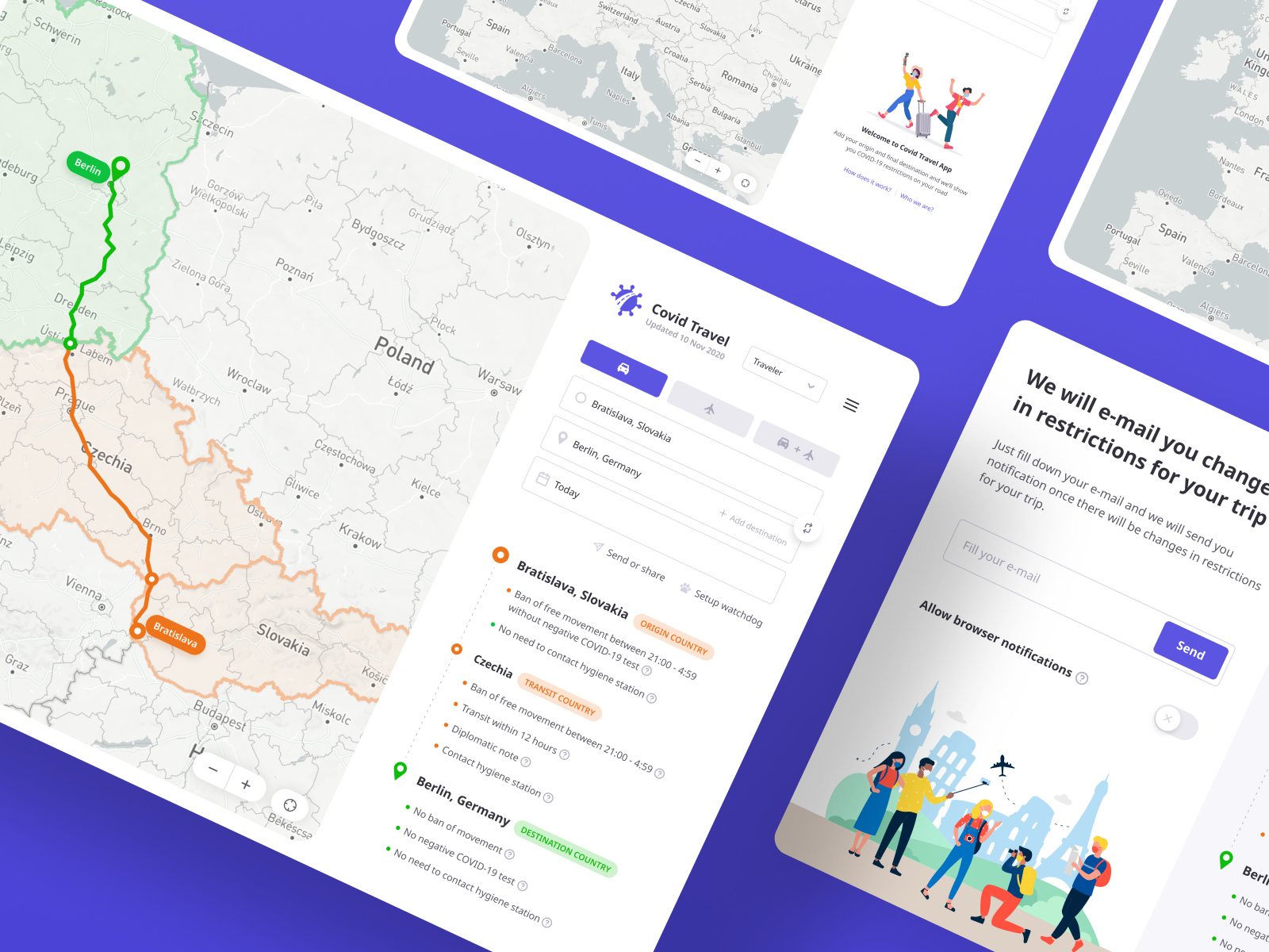 Traveling with COVID-19 restrictions made simple by Andrej Marfiak for ...