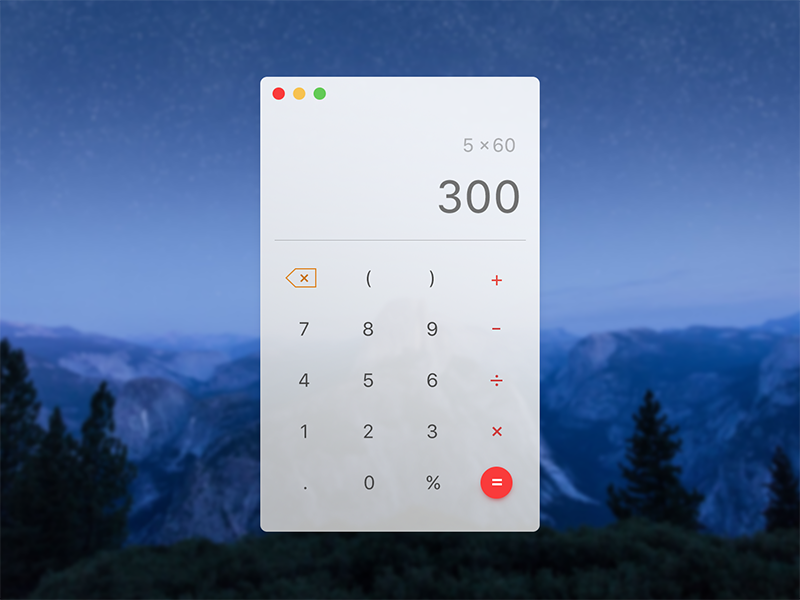 Daily UI 6/7 - Calculator for Mac by Prithviraj Singh Hada on Dribbble