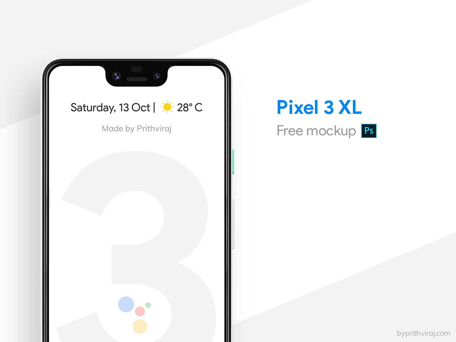 Pixel 3 XL Free Mockup by Prithviraj Singh Hada on Dribbble