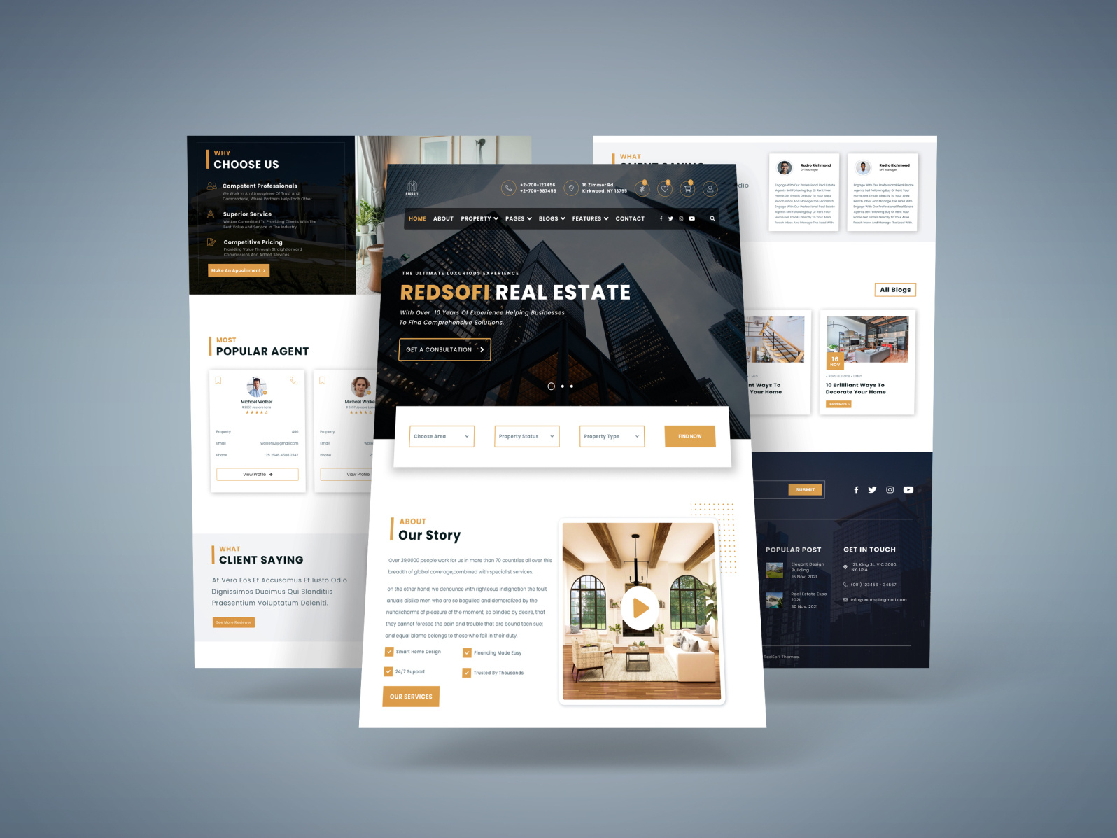 RealEstate Web Template by khurshid jahan on Dribbble