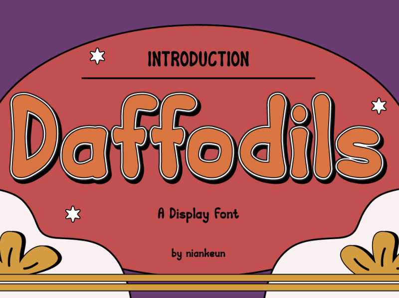 Daffodils - a Display Font by Nian Keun on Dribbble