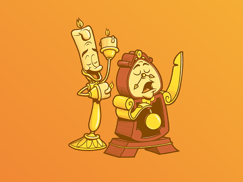 Cogsworth & Lumiere by Alex Riegert-Waters on Dribbble