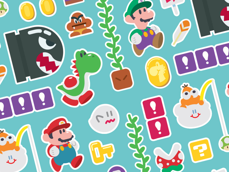 Mario Pattern By Alex Riegert Waters On Dribbble