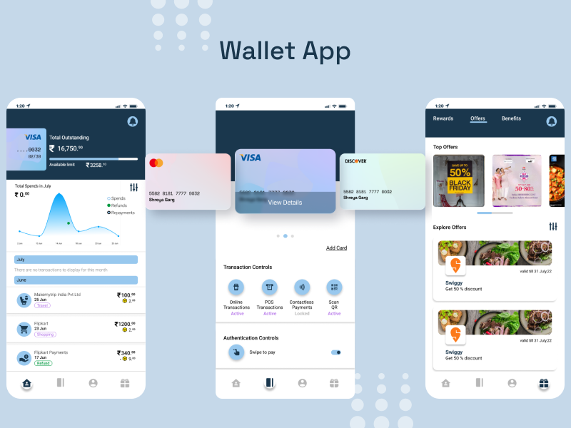 Wallet App by Shreya on Dribbble