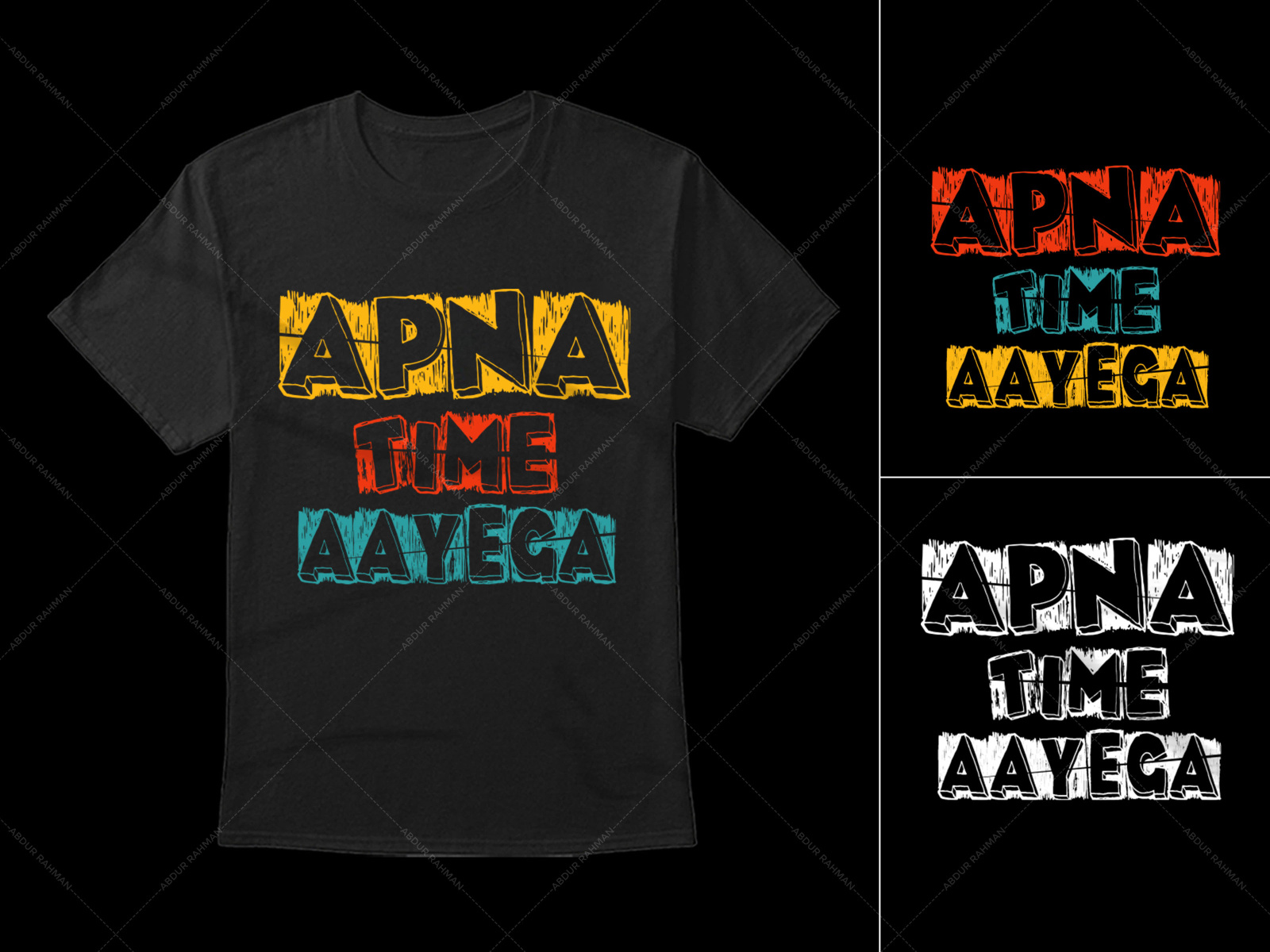 Time Typography T-Shirt Design by T-Shirt Design Bundle on Dribbble