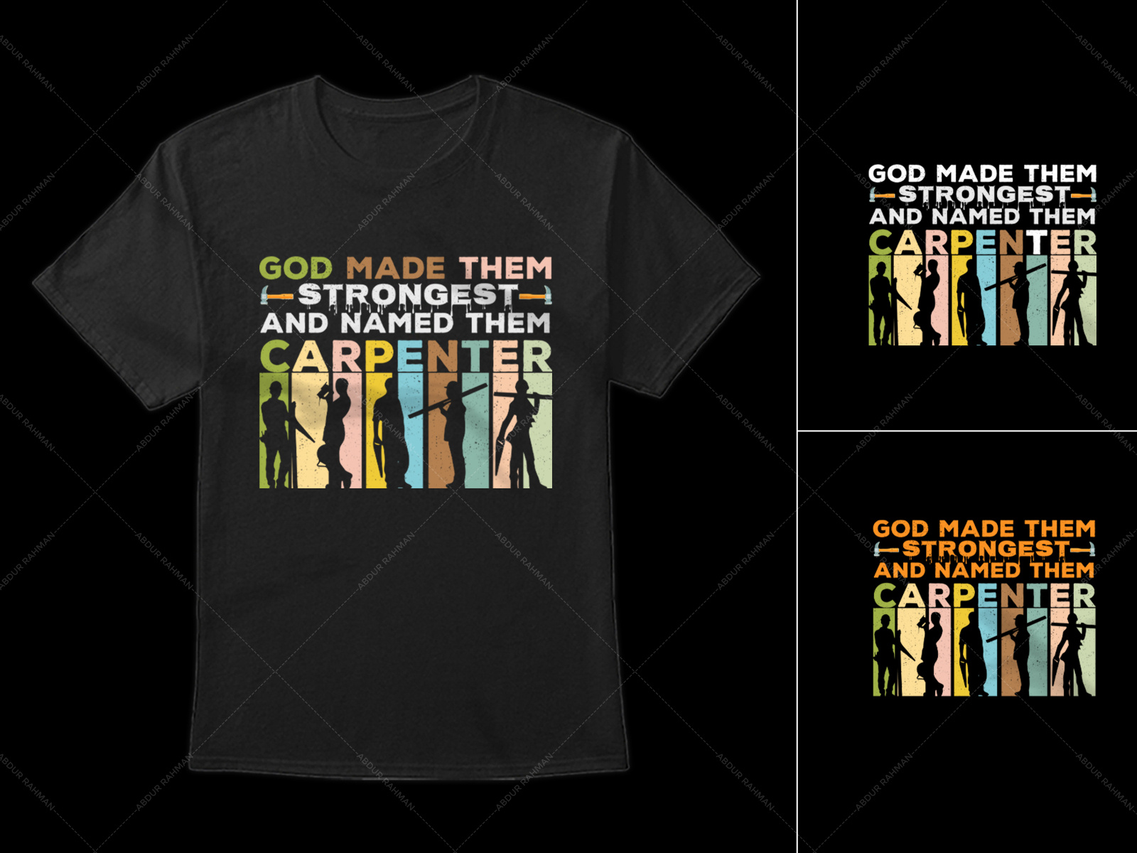 Carpenter Typography T-Shirt Design by T-Shirt Design Bundle on Dribbble