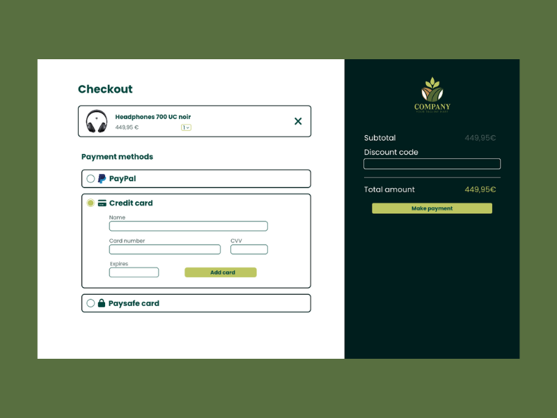 Checkout page by Ikoto on Dribbble