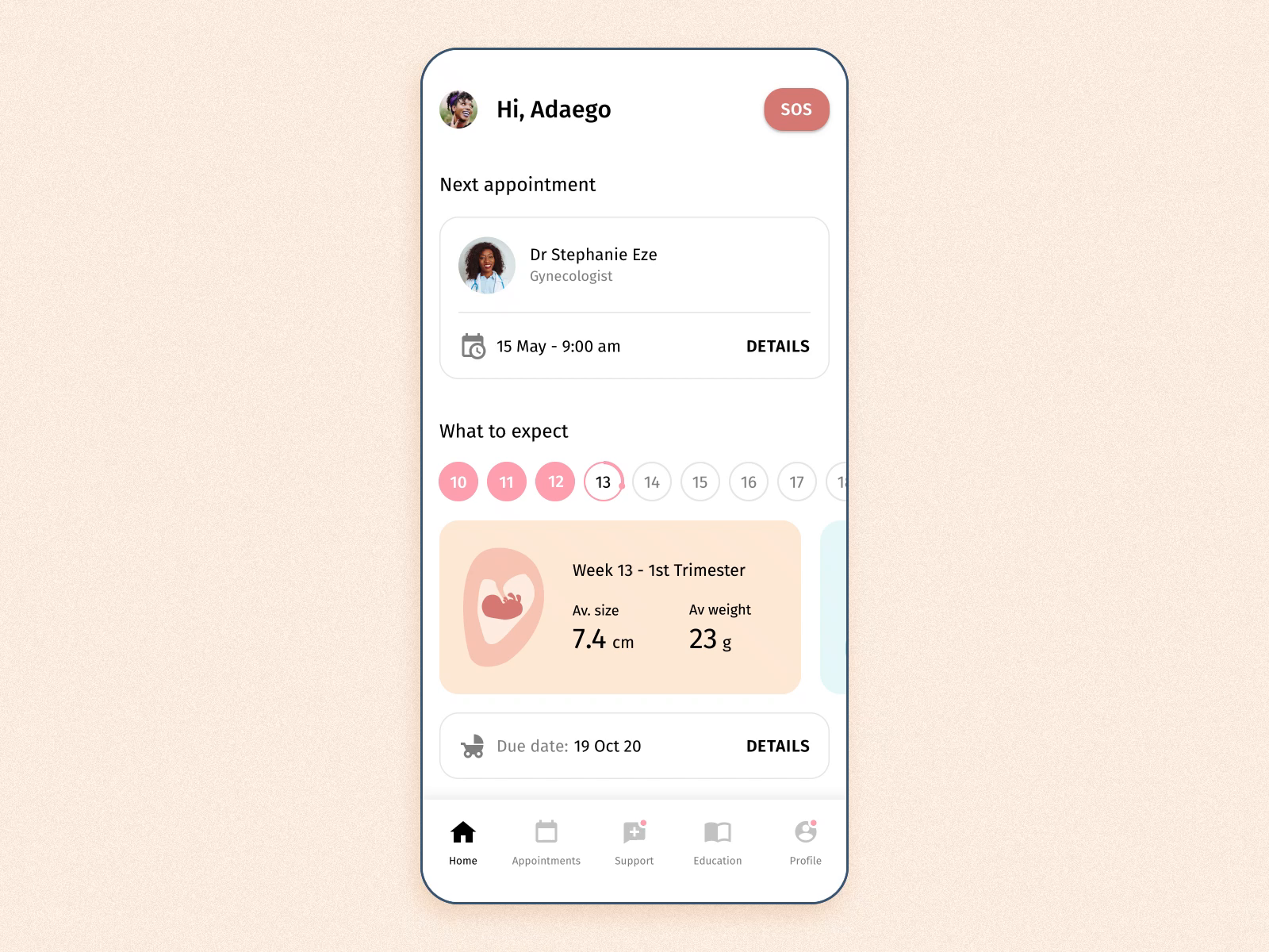 Fine Feather, Pregnancy app - dashboard animation by Jakub Kośla for ...