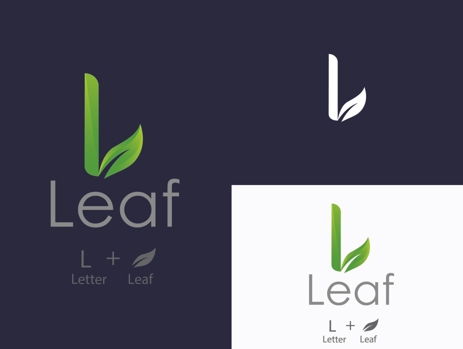 L letter leaf logo by Dhrupodi Shunnota on Dribbble