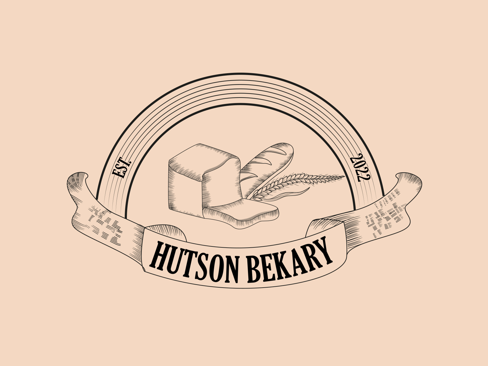 HUTSION BEKARY VINTAGE LOGO by Dhrupodi Shunnota on Dribbble