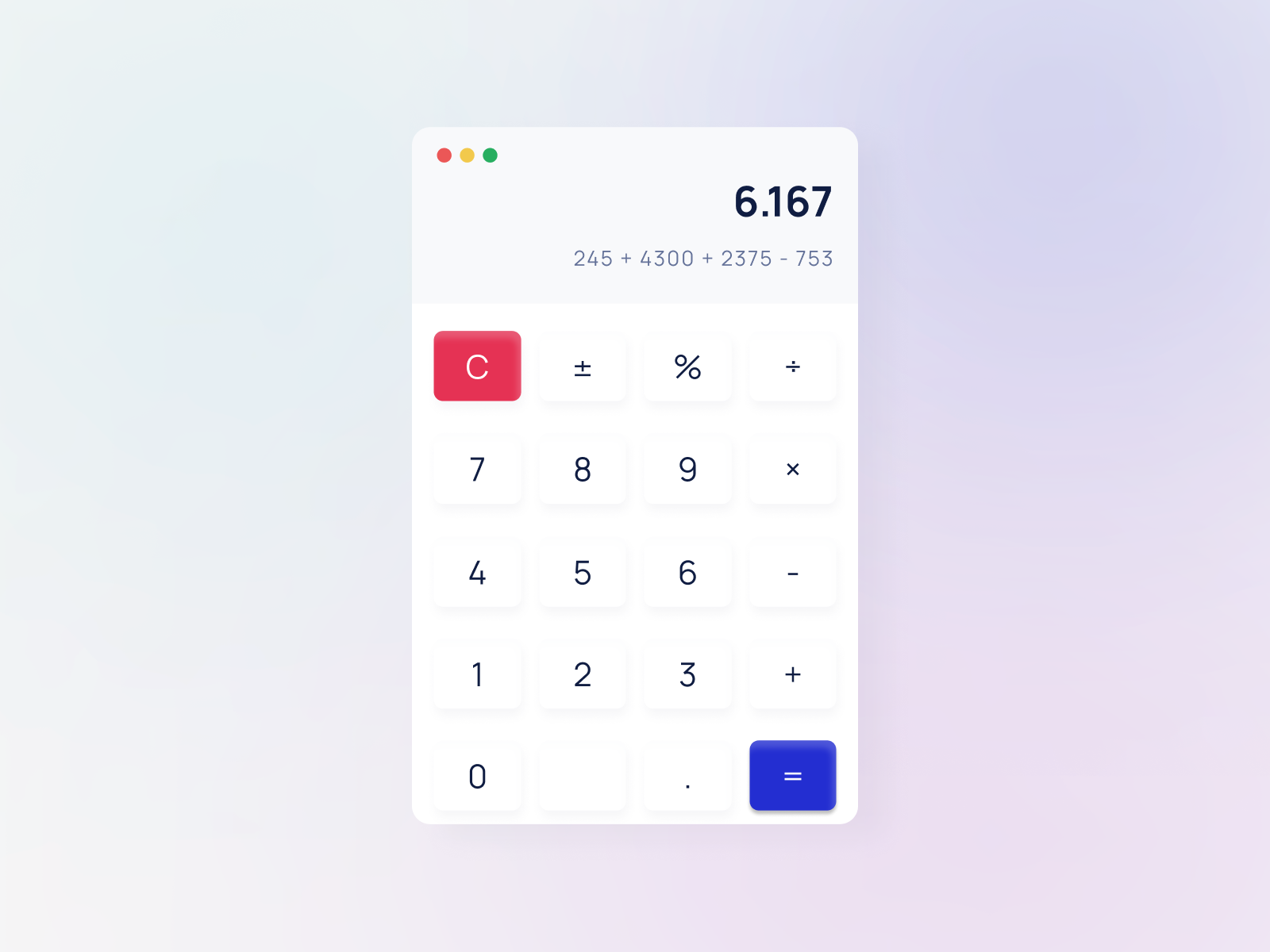 Daily UI #004 - Calculator by Ayhan Gad on Dribbble