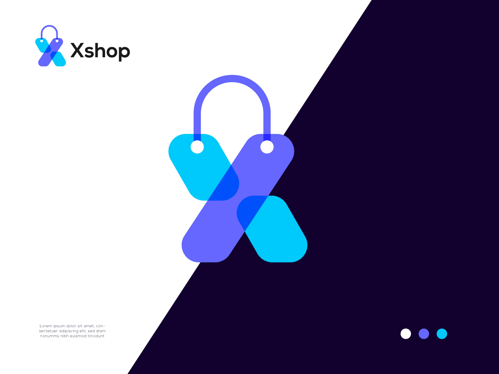 Modern x shop logo design by Niizam Uddin on Dribbble