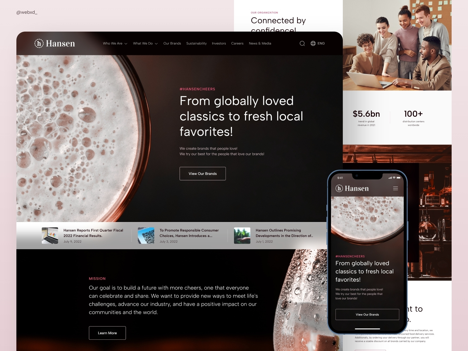 Website Design Inspiration for a Beverage Manufacturing Company by ...