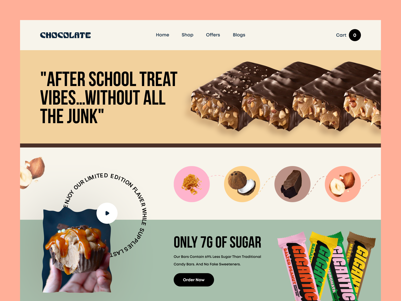 Chocolate Web Header. by Orix Creative on Dribbble