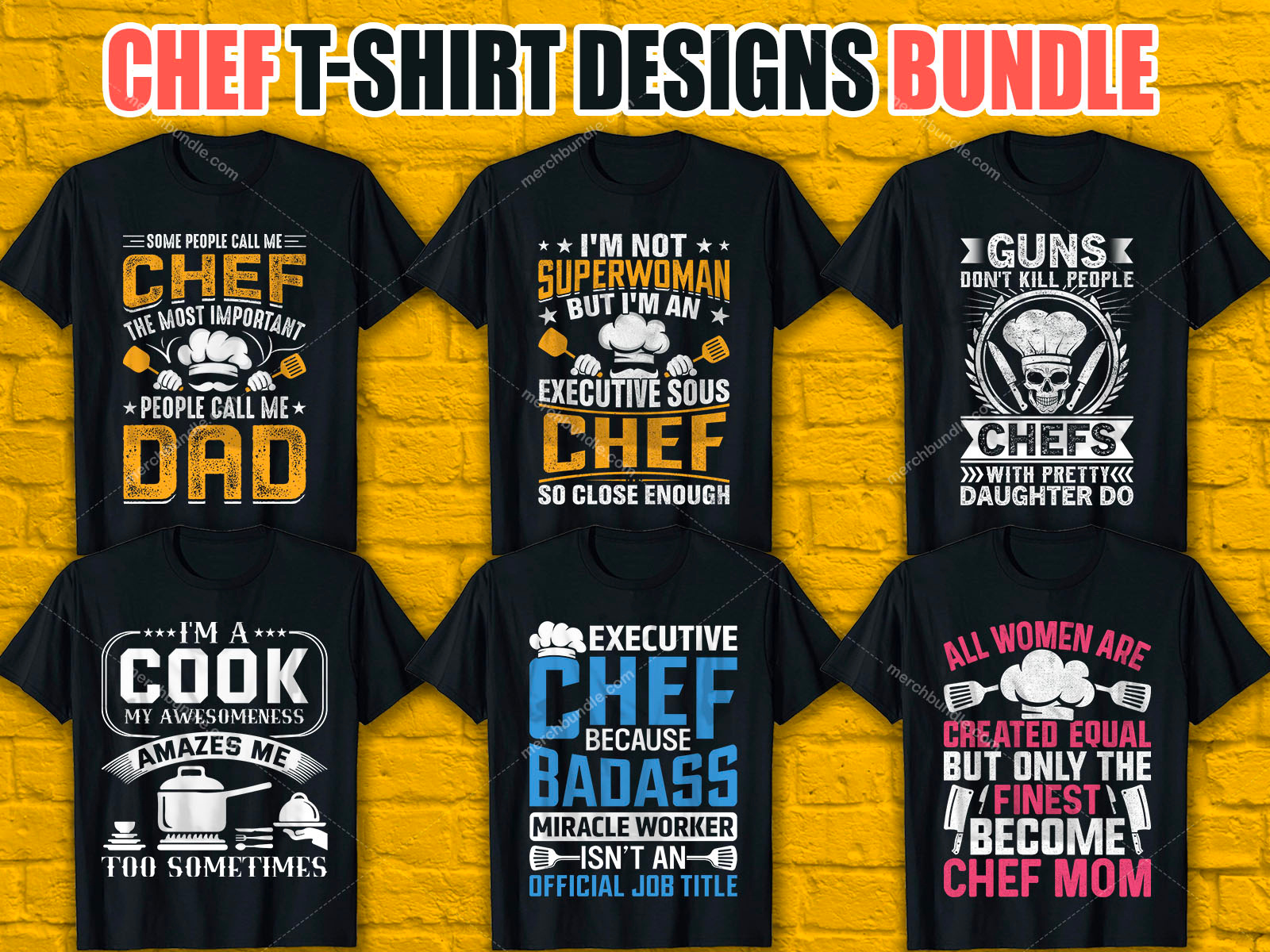 CHEF T-Shirt Designs Bundle by Lucky Bagum on Dribbble