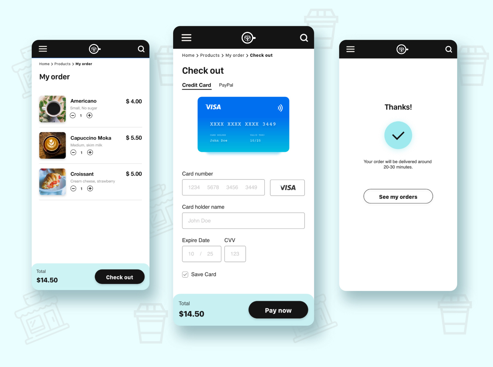Check out Coffee app by Alice Avila on Dribbble