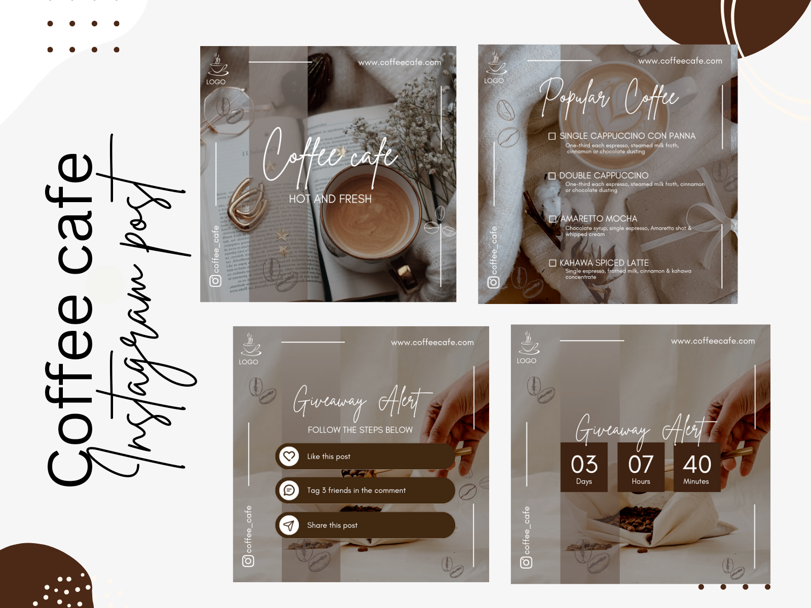 Aesthetic instagram post template by qamar on Dribbble