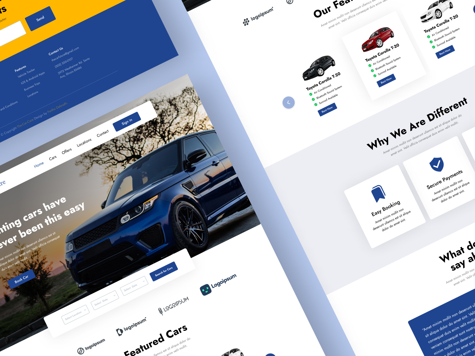 Car Rental Platform Website Design by Partho Debnath on Dribbble
