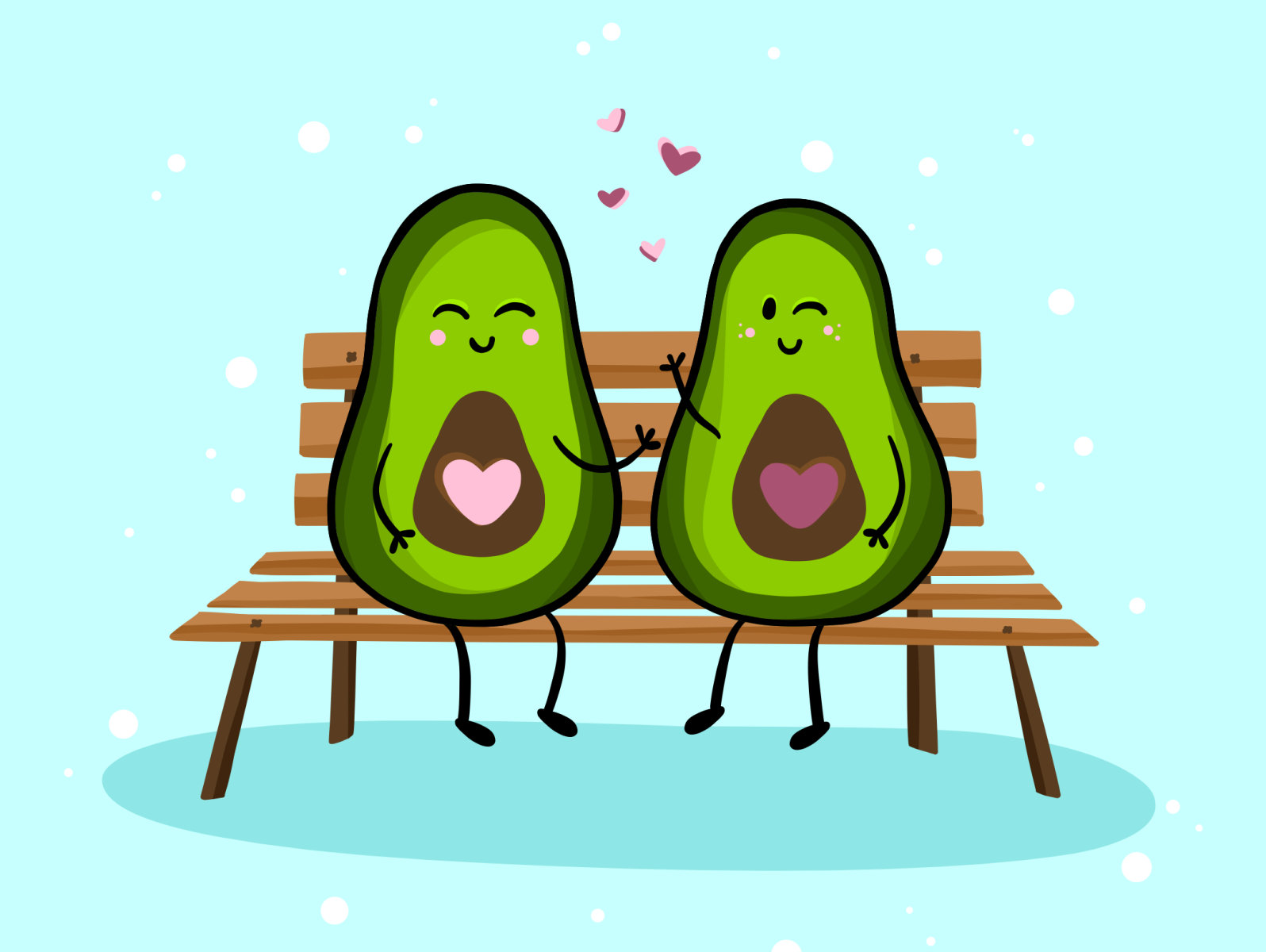 let’s avocuddle 🥑 by Denise on Dribbble