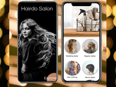 Hair salon app design by aashi on Dribbble