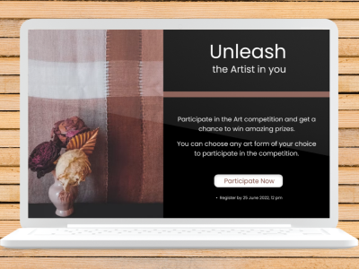 Art competition ad design by aashi on Dribbble