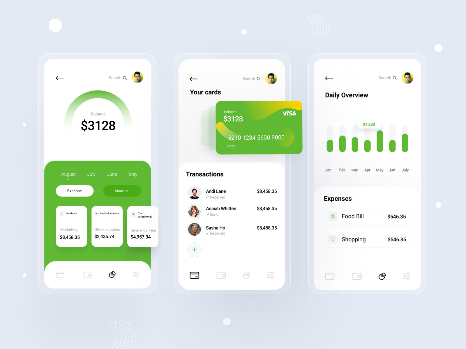 Wallet App by Nazmul Hassan on Dribbble