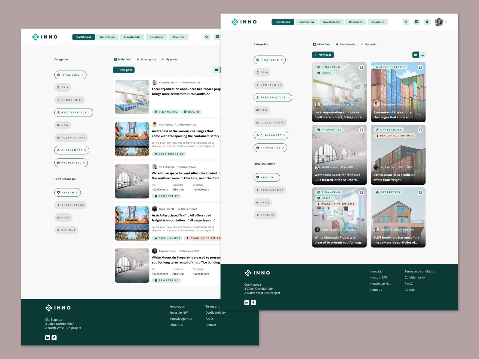 Design for an entrepeneurs platform by Alexandru Adam on Dribbble