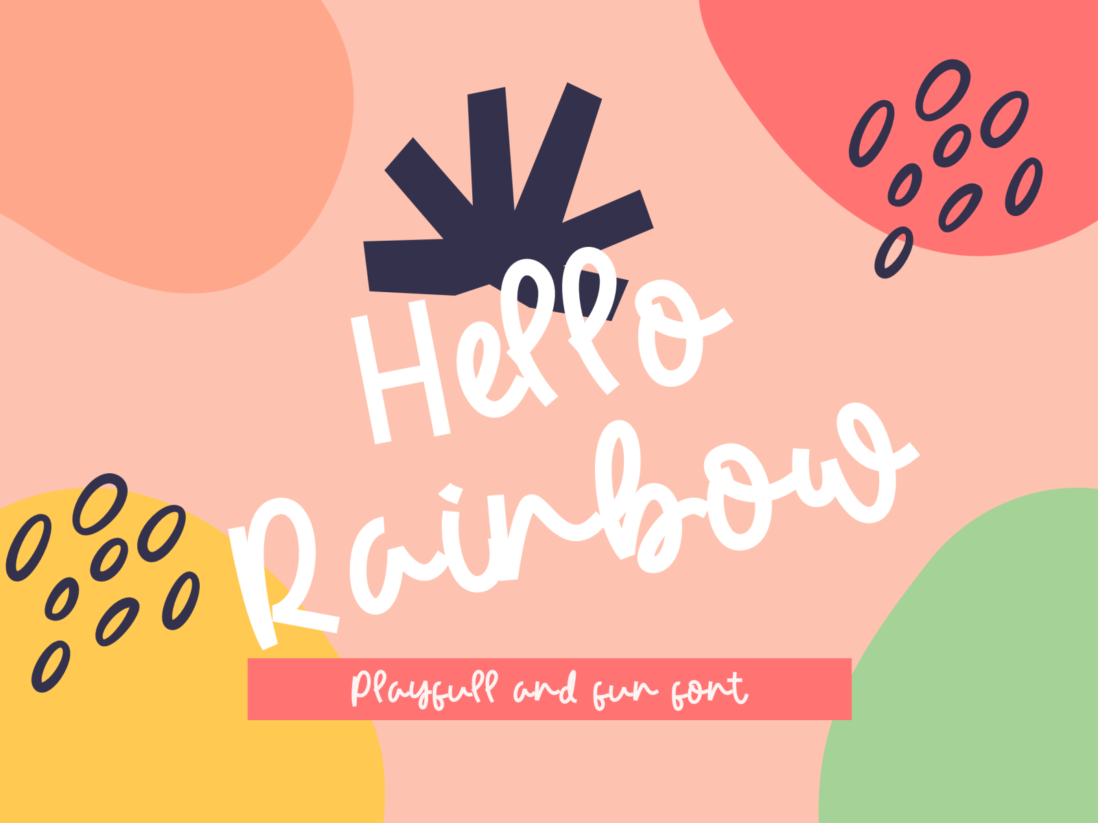 Hello Rainbow Playfull Font Script by Ongtype co. on Dribbble