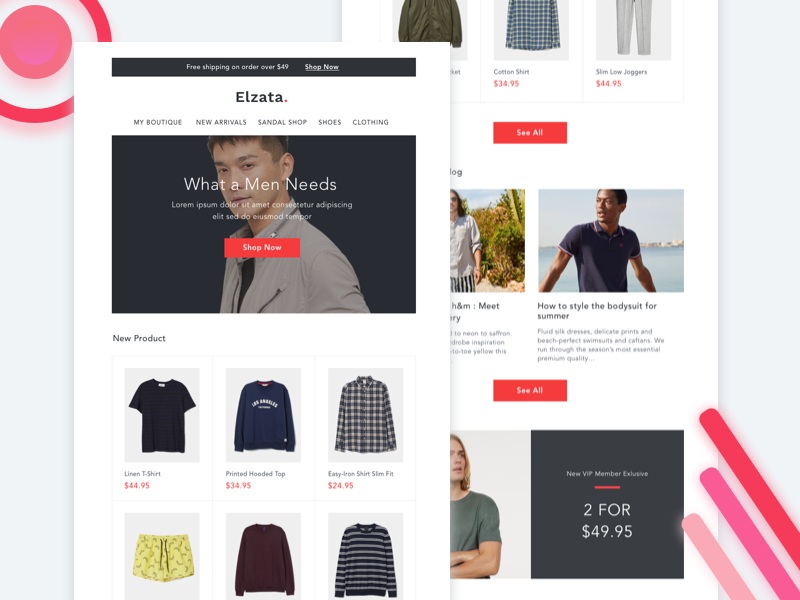 Shop Email Template by Muhamad Reza A. on Dribbble