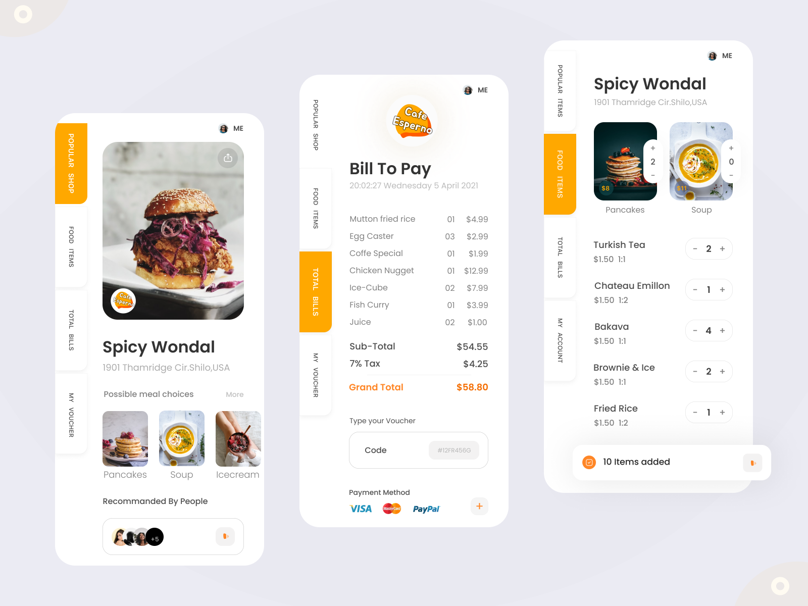 Food App UI Concept Part 01 by Rajan Raj on Dribbble