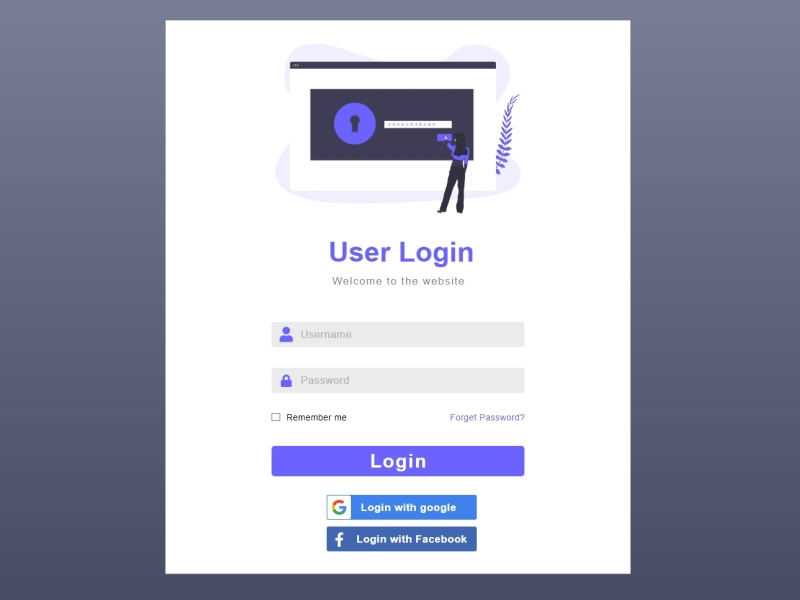 Login Page by Soheil Hemmasi on Dribbble