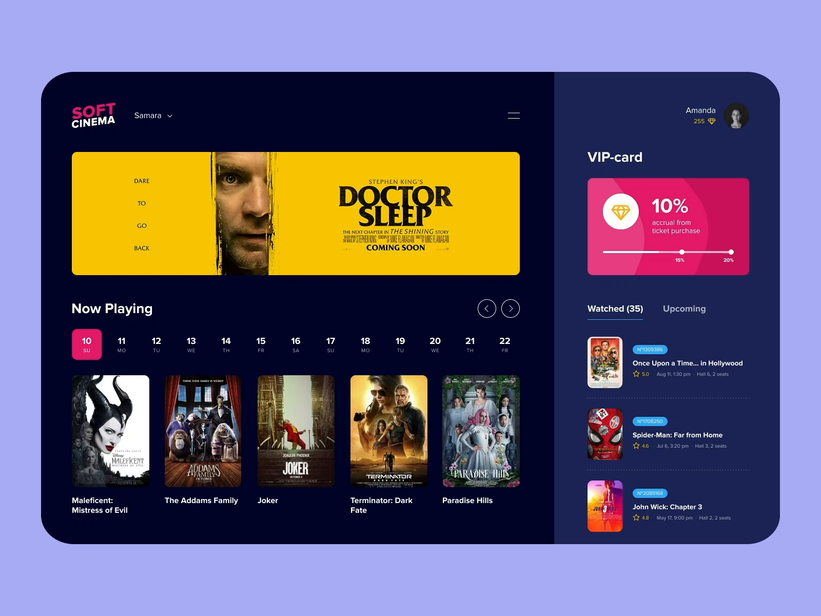 Soft Cinema Web Platform Interaction by Mike Guskov for ANMEDIO on Dribbble