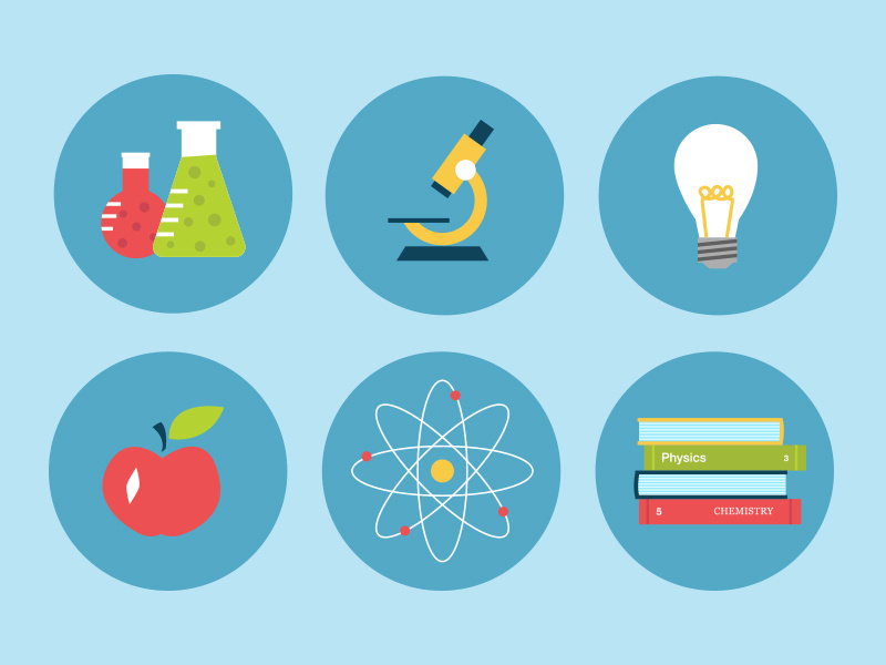 Science Fair Icons - P1 by Eddie Wise for Radish Lab on Dribbble