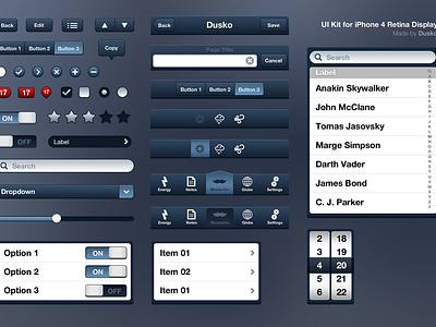 iPhone 4 UI Kit (PSD) by Tomas Jasovsky on Dribbble
