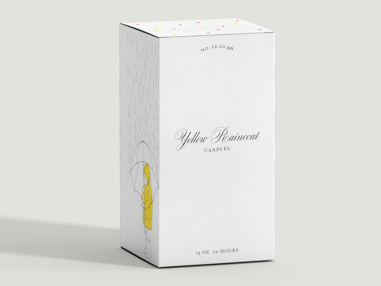 YELLOW RAINCOAT CANDLES PACKAGING : BOX III by Afra Hossain on Dribbble