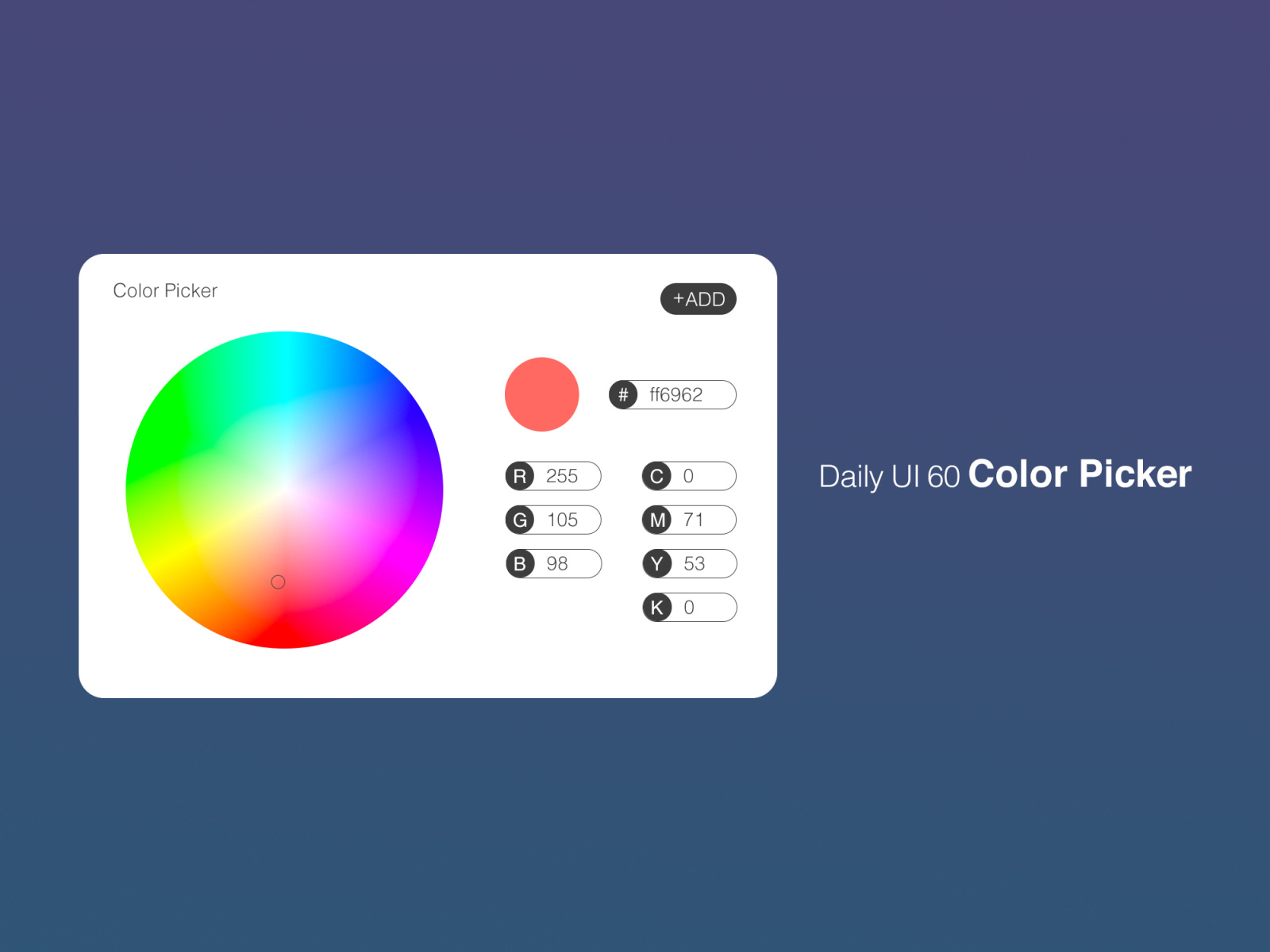 Daily UI 60/100 - Color Picker by EunsilYU on Dribbble