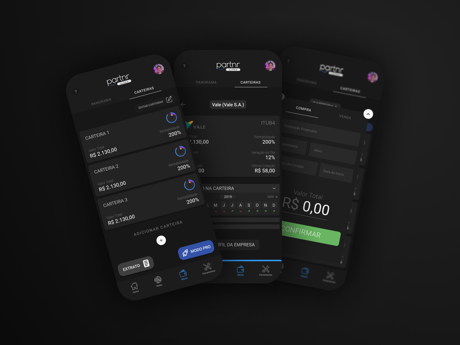 Finance App - Partnr by Thiago Passos on Dribbble