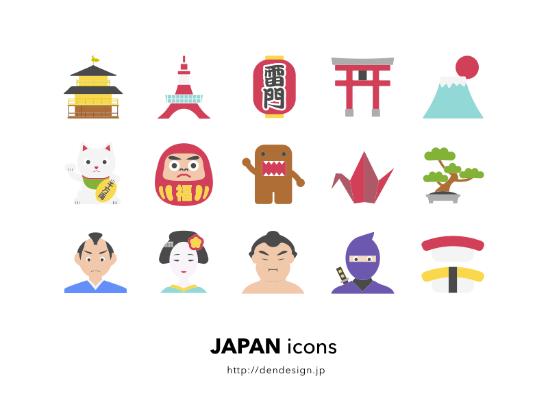 Dribbble - japan_icons.png by DEN DESIGN